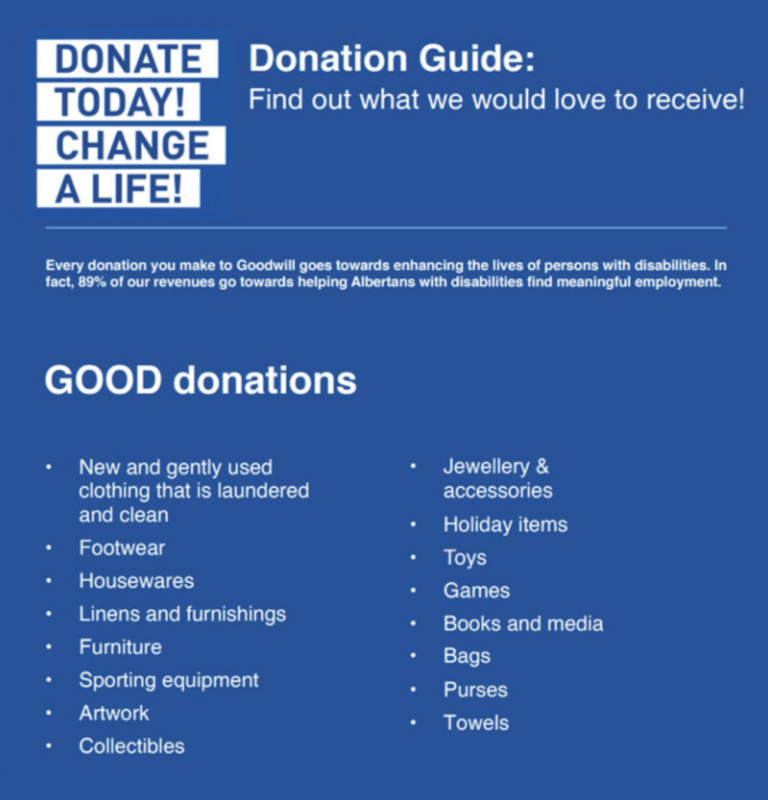 Where To Donate Your Stuff In Calgary?
